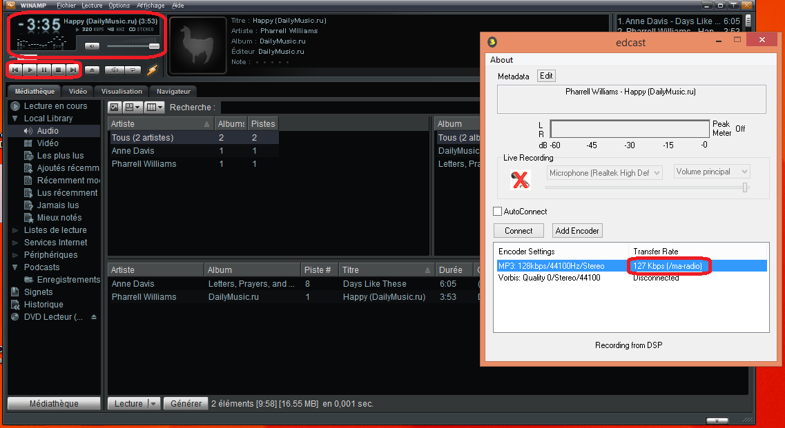 Diffuser avec Winamp – Centre d'aide RadioKing